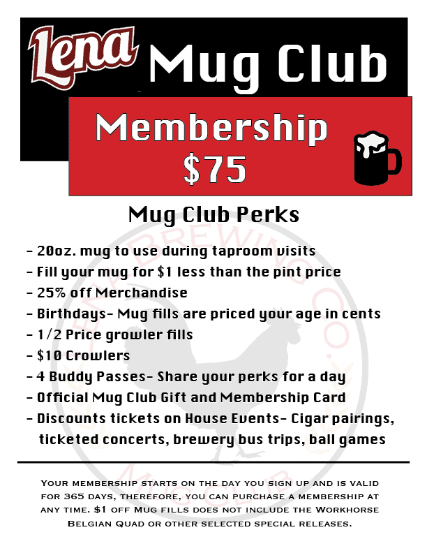 Mug Club Membership | Lena Brewing Company